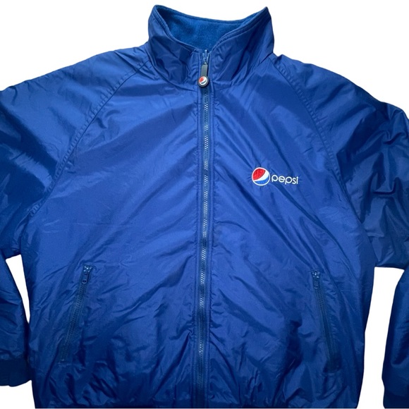Pepsi | Jackets & Coats | Vintage Pepsi Jacket Xl Blue By Aramark ...